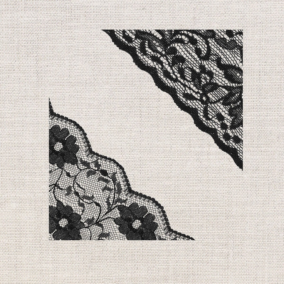 Lace Corner Clip Art Black Corner Borders Black Lace - Etsy