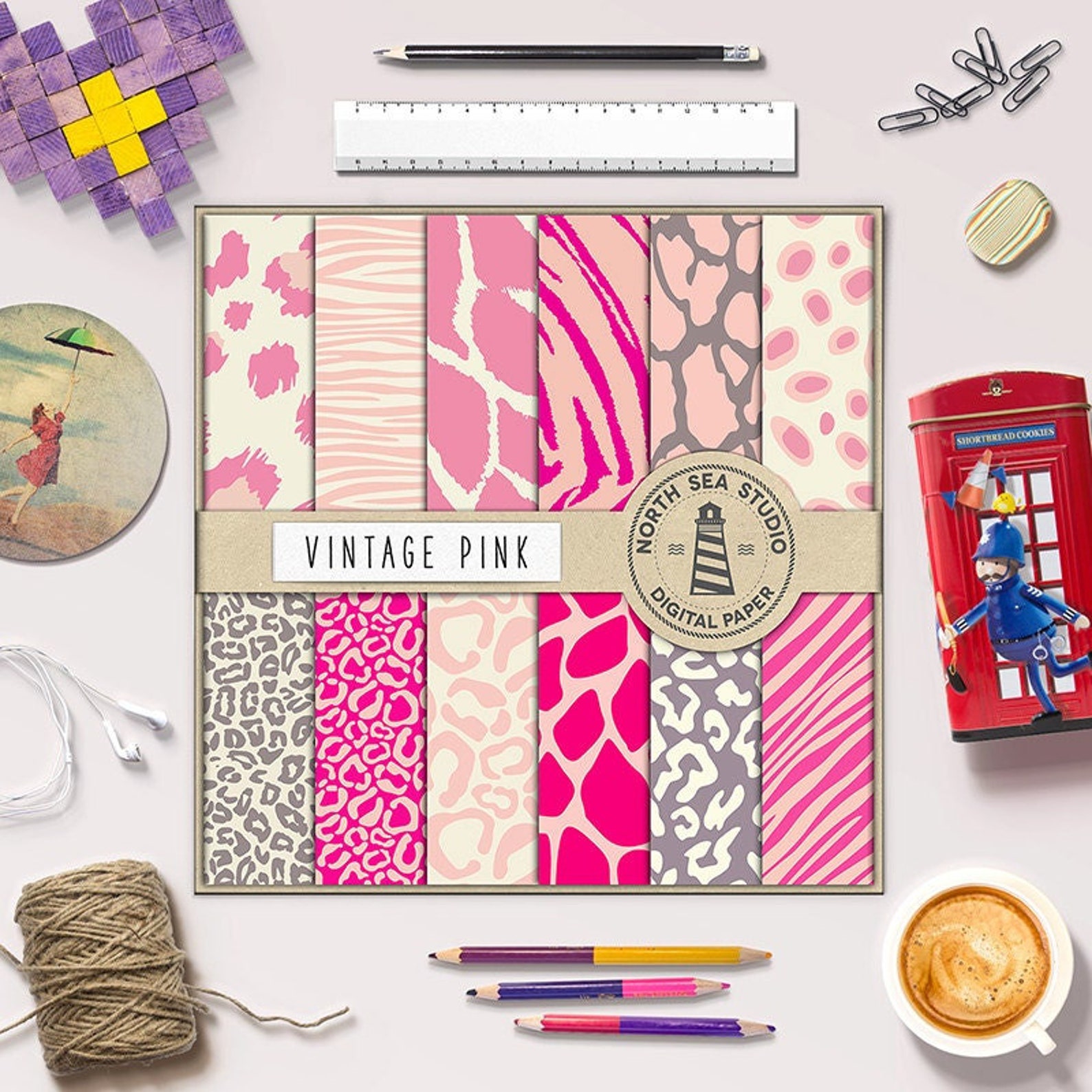 Vintage Safari, Pink Animal Paper, Pink Safari Backgrounds, Animal ...