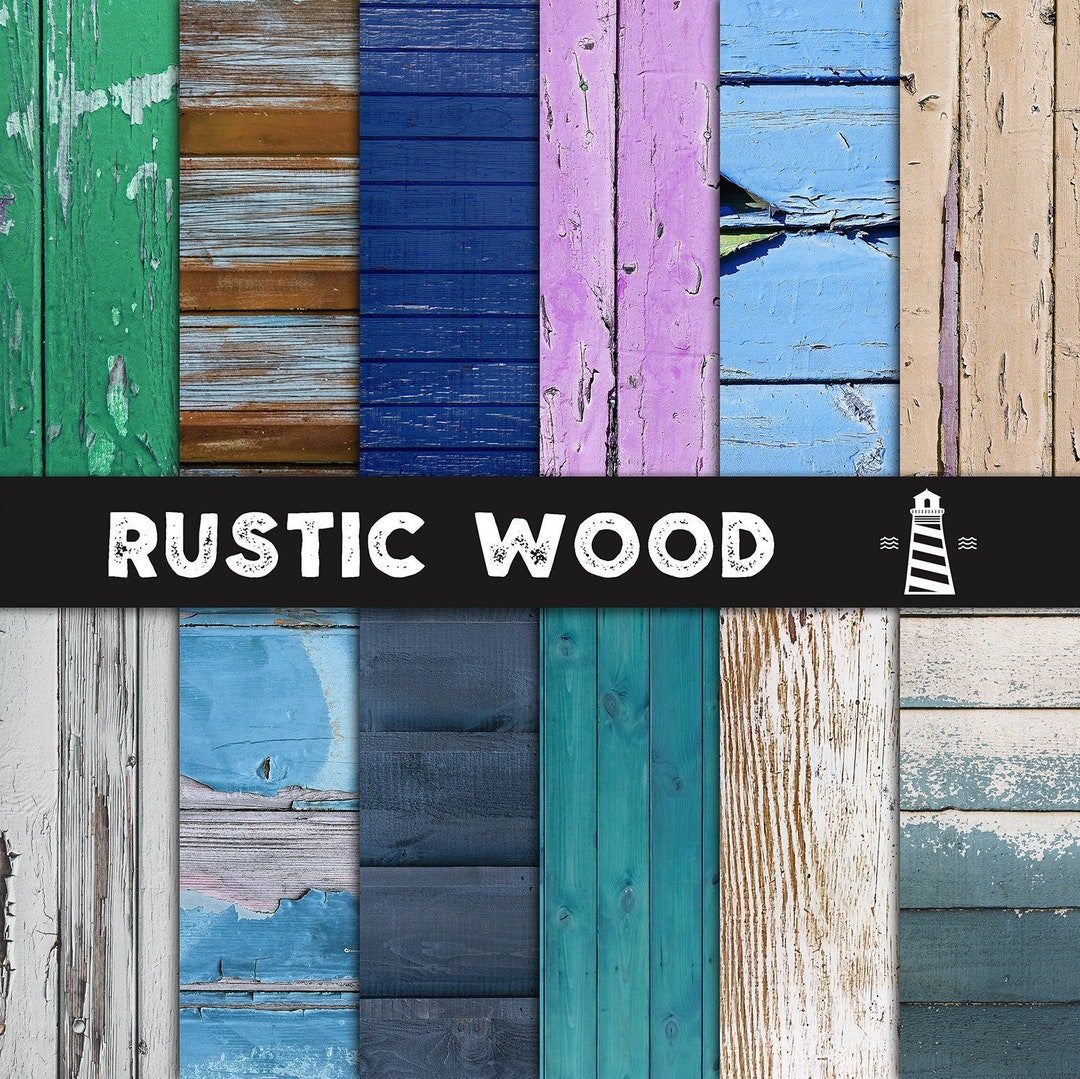 Painted Wood Textures, Distressed Wood Digital Paper, 12x12 Inches Wood ...