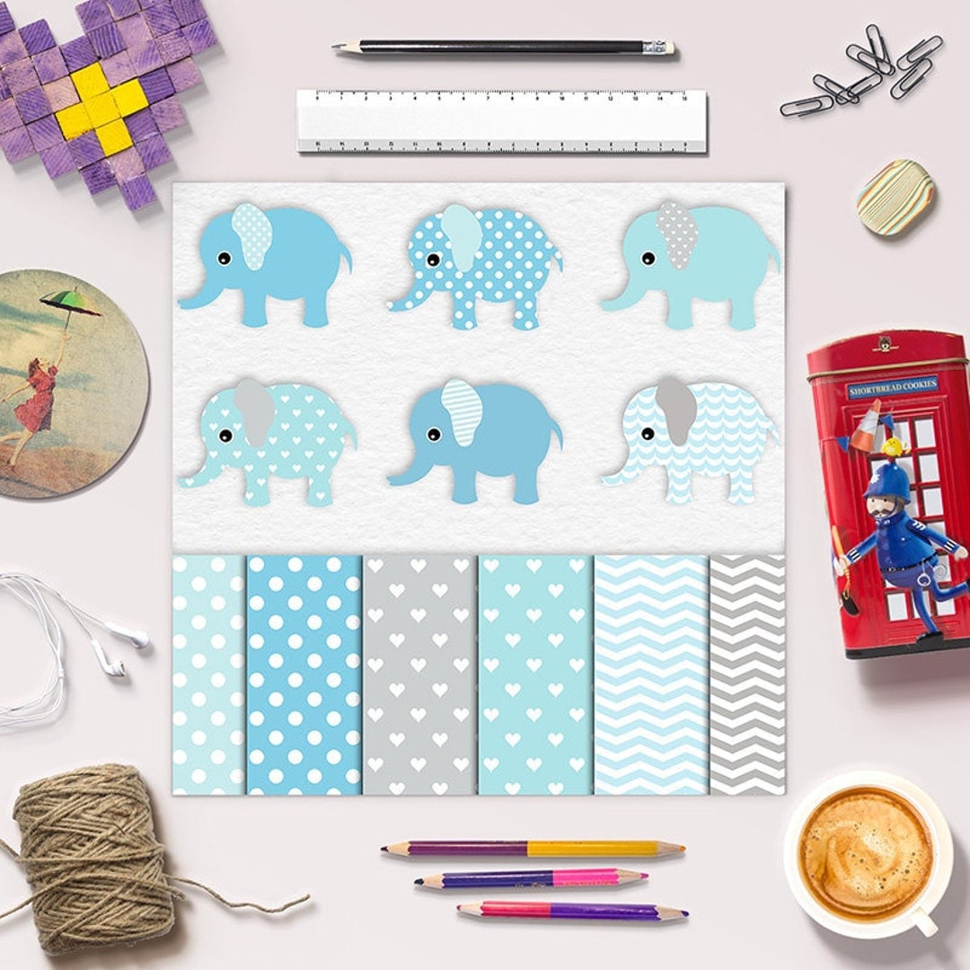 Cute Boy, Elephant Clipart, Sweet Baby Shower Clip Art, Elephants and ...