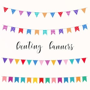 It's Party, Bunting Banners Clip Art Party Banner Birthday Clipart ...