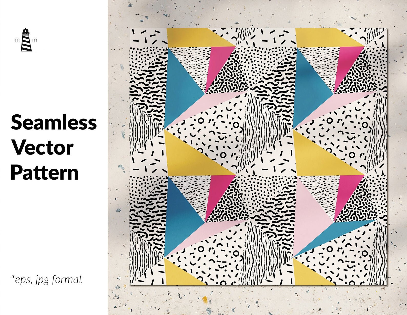 Simple Shapes Pattern Vector Background With Organic Forms - Etsy