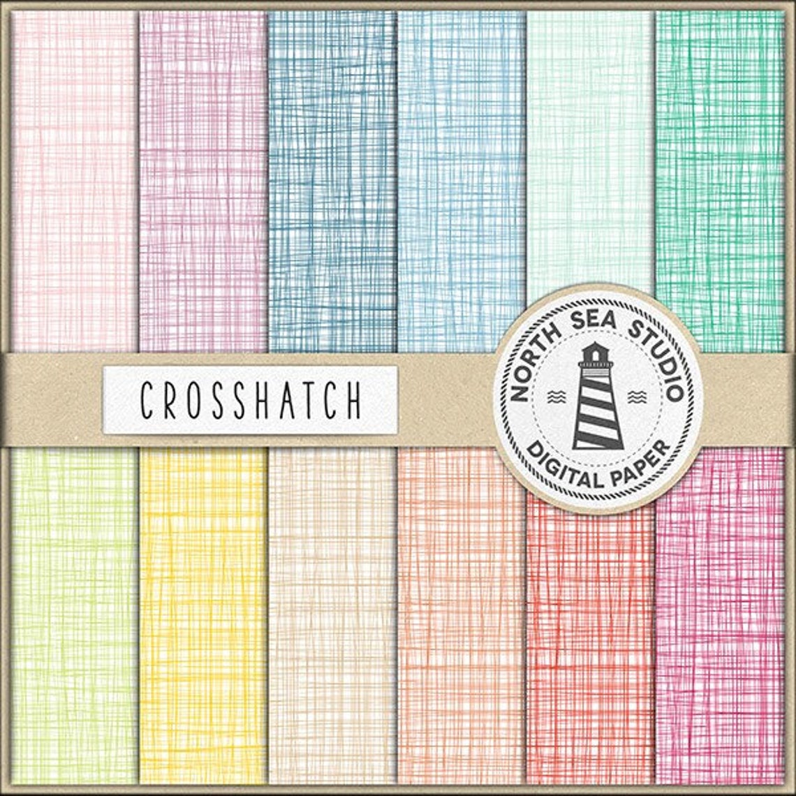 Crosshatch Digital Paper Pack | Scrapbook Paper | Crosshatch Pattern ...