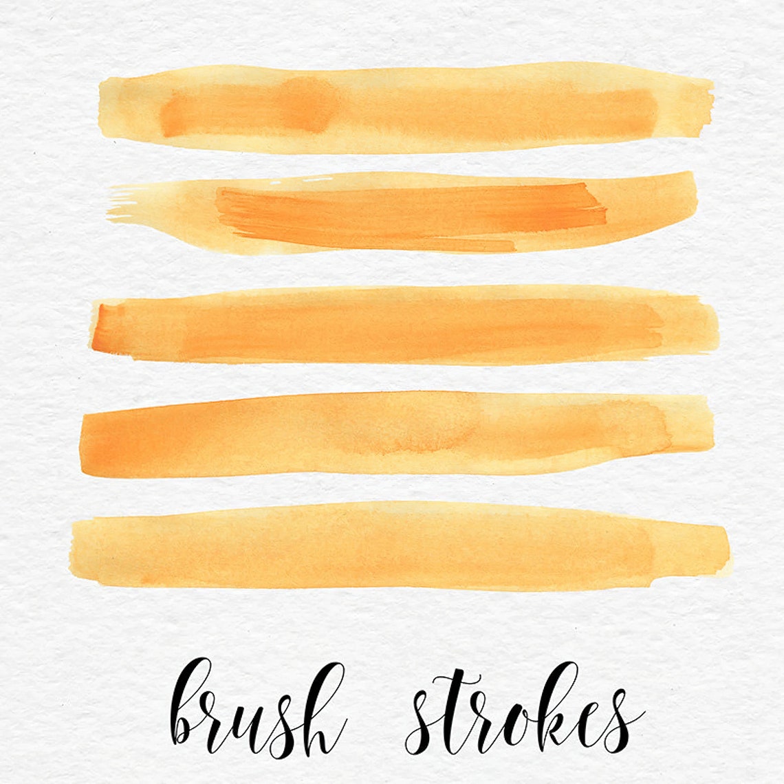 Watercolour Brush Stroke Clipart Watercolor Digital Clipart - Etsy