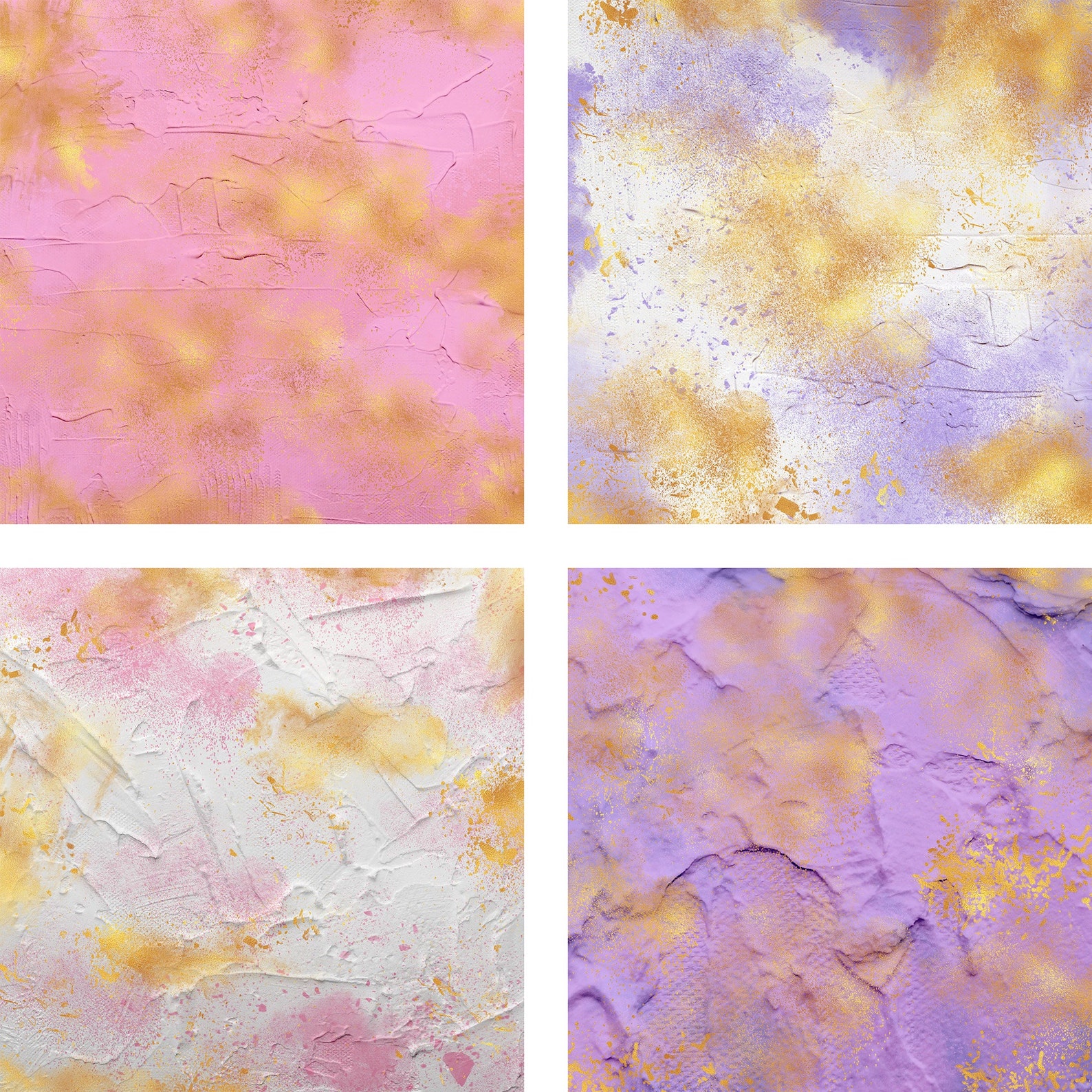 Gold Dust & Powder Digital Paper, Abstract Paint, Texture Pack ...