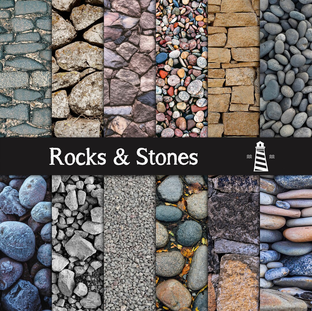 Rock and Stones Digital Paper, Pebbles Textures, Little Stones, Beach ...