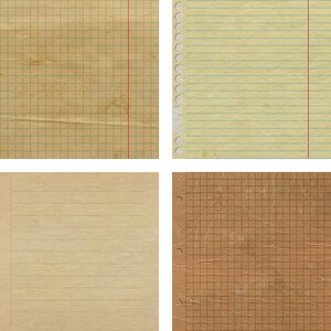 Vintage Notebook Digital Paper, Old Journal Pages, Lined Backgrounds ...
