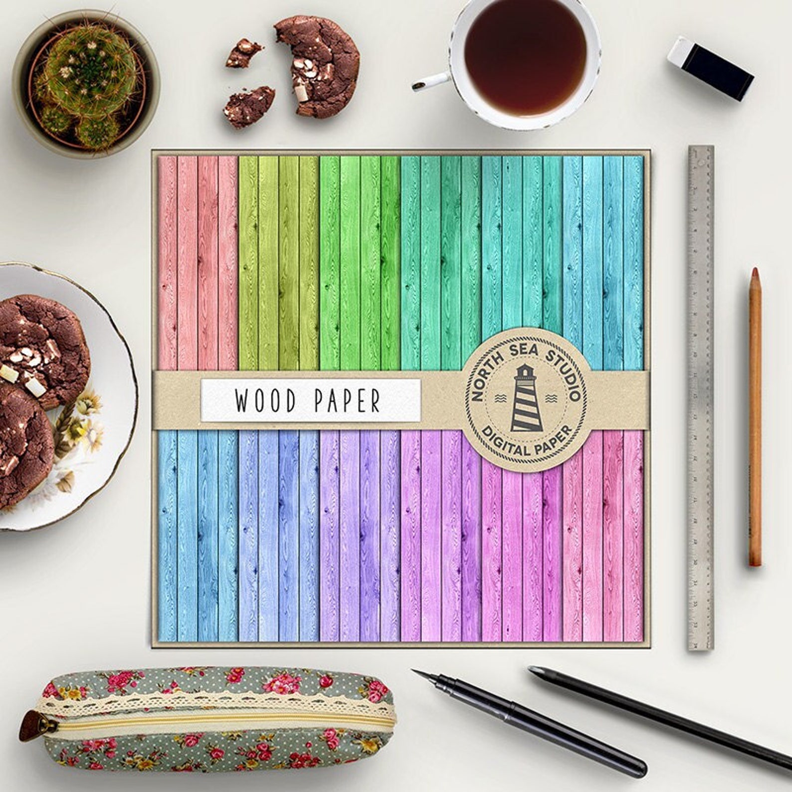 Wood Digital Paper, Colorful Wood Paper, Wood Backgrounds, Wooden ...