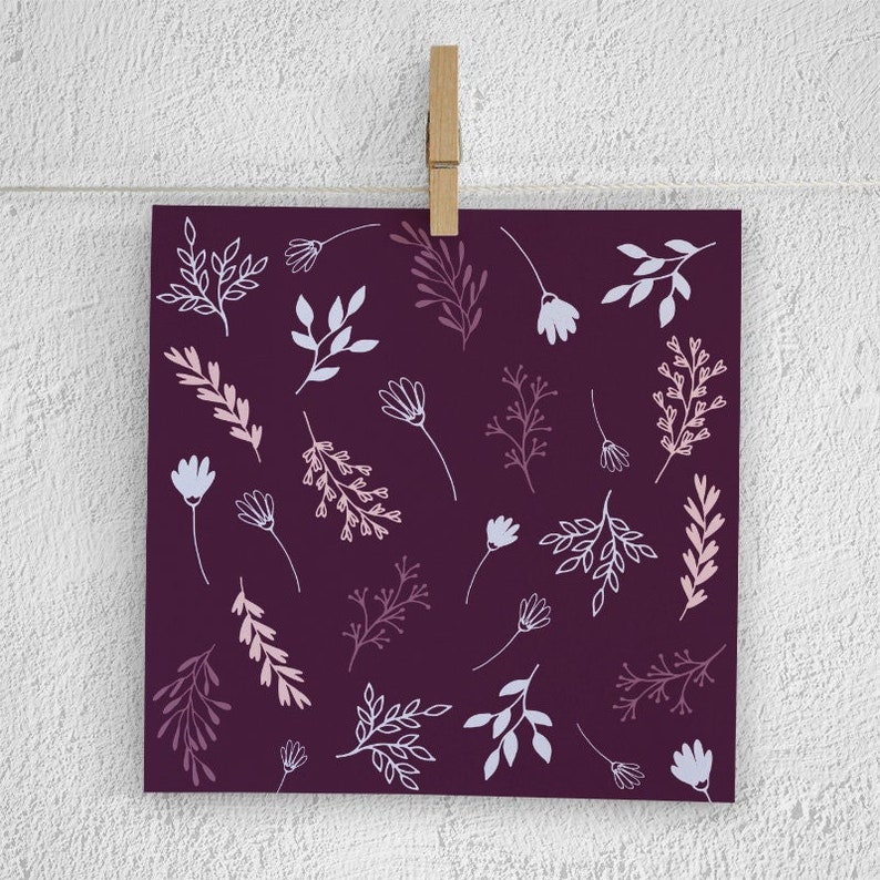 Botanical Digital Paper Floral Paper Garden Patterns - Etsy