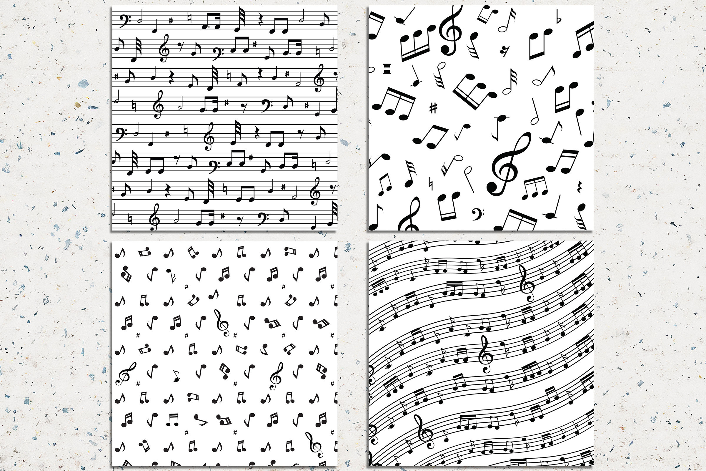 Music Digital Paper, SVG Music Sheet Patterns, Music Overlays, Music ...