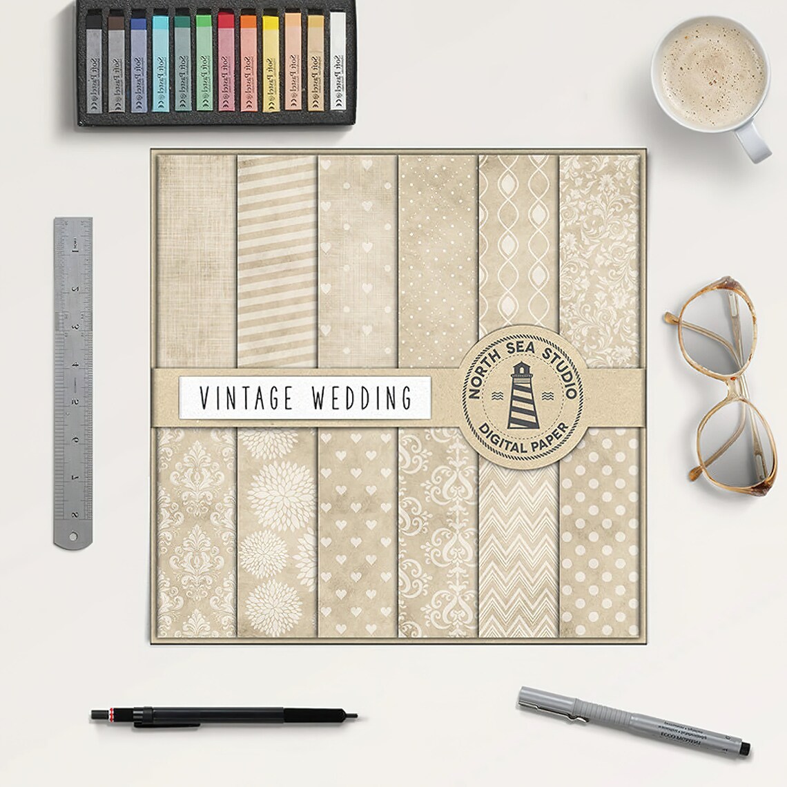 Wedding Digital Paper, Beige Wedding Paper, Bridal Patterns, Wedding ...