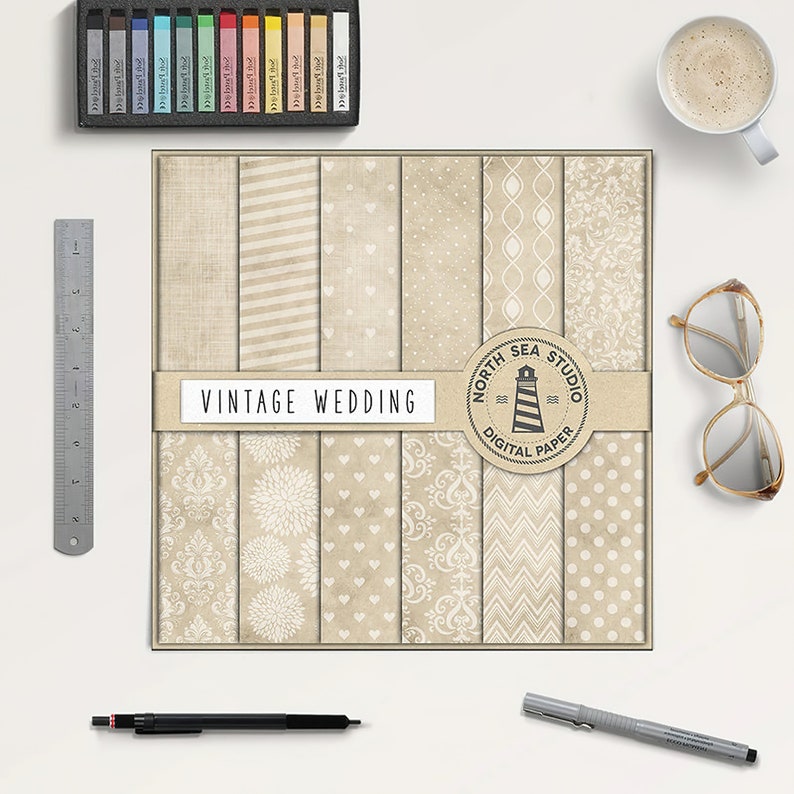 Wedding Digital Paper, Beige Wedding Paper, Bridal Patterns, Wedding ...