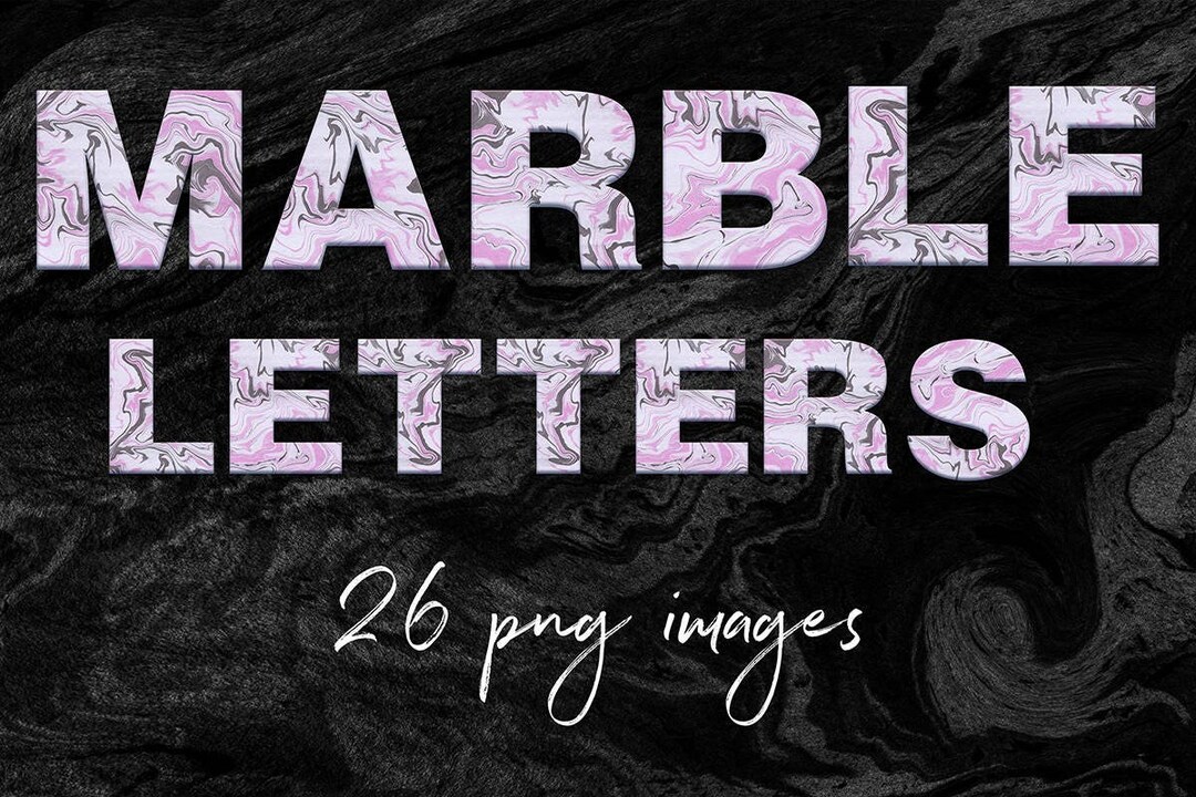 Modern Marble Alphabet Clipart, Liquid Marble Letters, Modern Font ...
