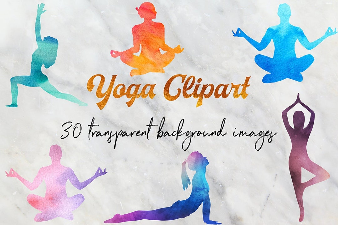 Watercolor Yoga Clipart, Yoga Clipart, Watercolor Yoga Poses, 30 Png ...