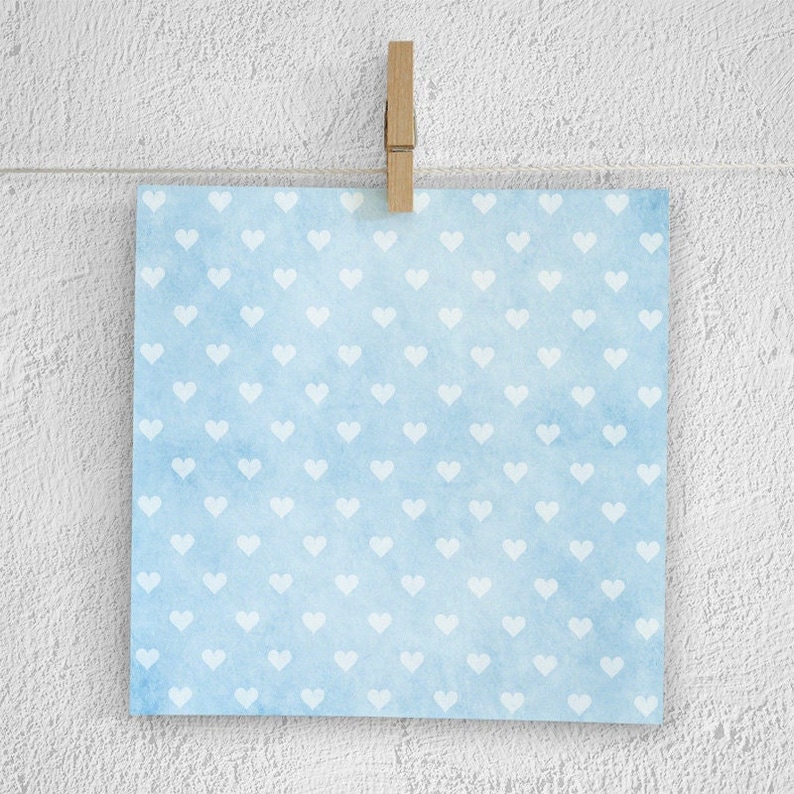 Baby Blue Scrapbooking Paper, Light Blue Digital Paper, Blue Printable ...