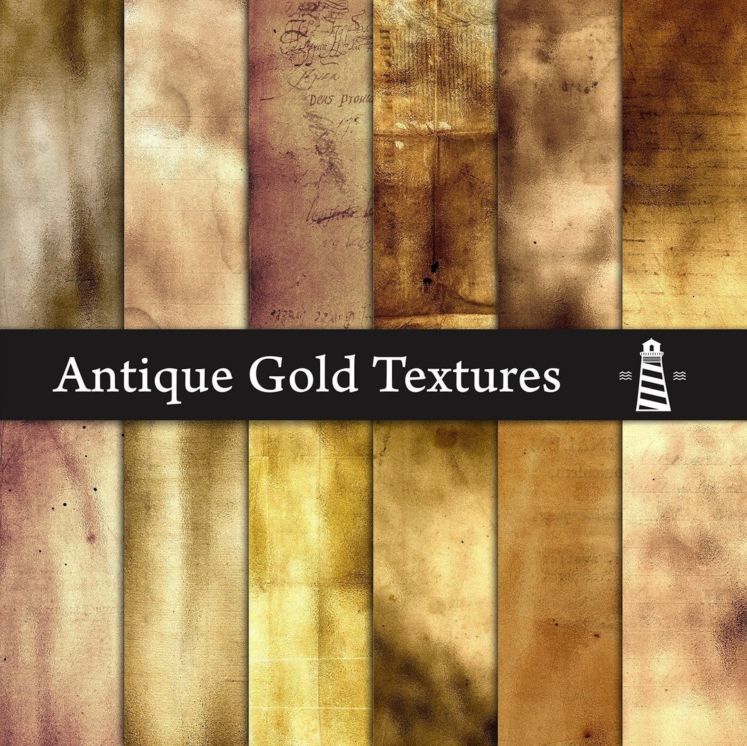 Antique Golden Textures, Gold Digital Papers, Distressed Gold ...