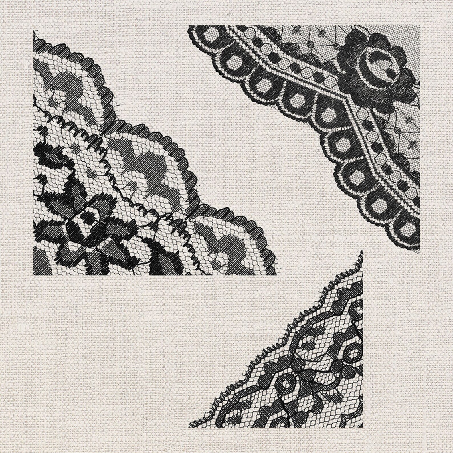 Lace Corner Clip Art Black Corner Borders Black Lace - Etsy