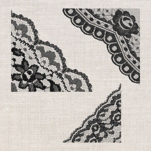 Lace Corner Clip Art, Black Corner Borders, Black Lace Clipart, Border ...