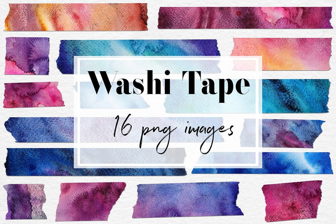 Watercolor Washi Tape, Galaxy Watercolor Tape, Washi Tape Clipart ...