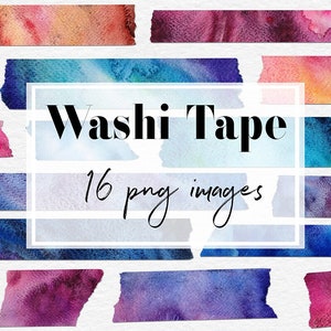 Watercolor Washi Tape, Galaxy Watercolor Tape, Washi Tape Clipart ...