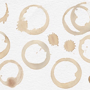 Coffee Rings Clipart, Coffee Stains, Brown Coffee Splatters, Coffee ...