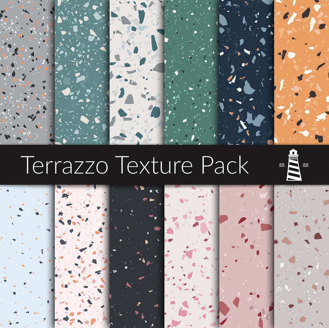Terrazzo Digital Paper Terrazzo Textures Modern Mosaic | Etsy