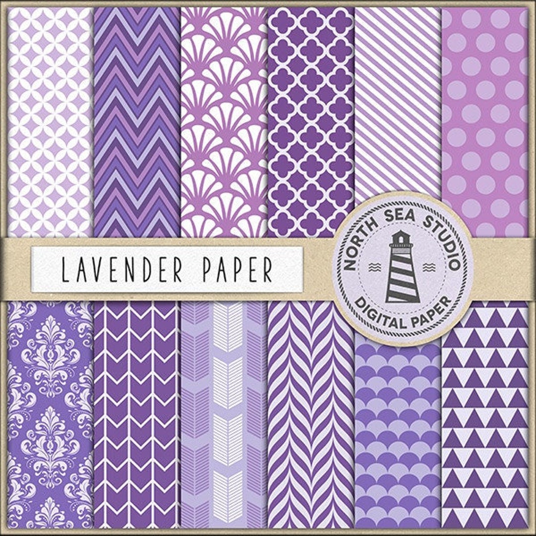 Lavender Digital Paper Pack | Scrapbook Paper | Printable Backgrounds ...