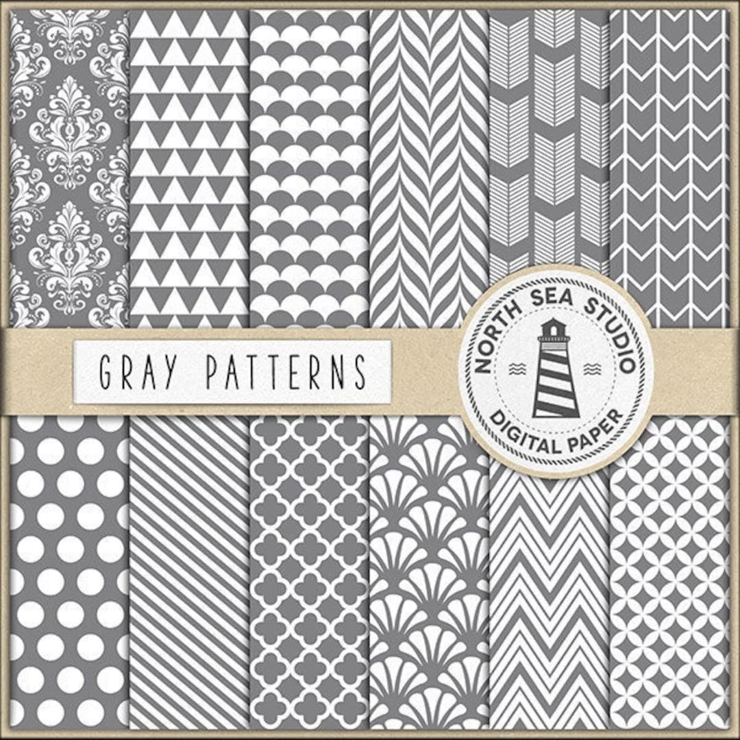 Gray Digital Paper Gray Paper Gray Backgrounds Digital Scrapbooking 12 ...
