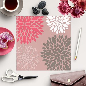 Dahlia Digital Paper Floral Paper Flower Patterns Digital Scrapbooking ...