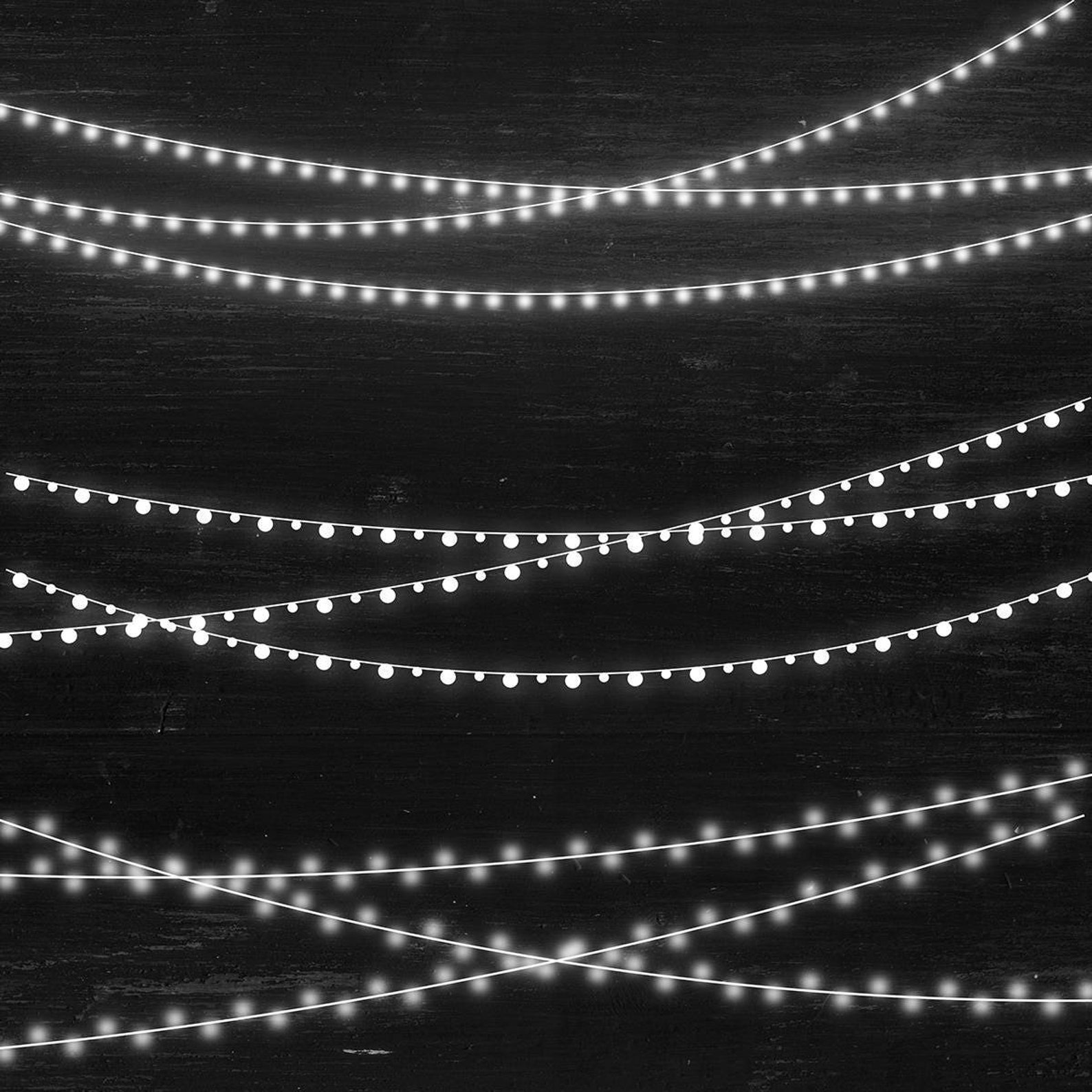 White String Lights Clip Art, Fairy Lights Overlays, Party Lights, Png ...