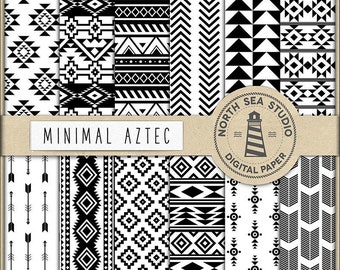 Aztec Digital Paper - Etsy