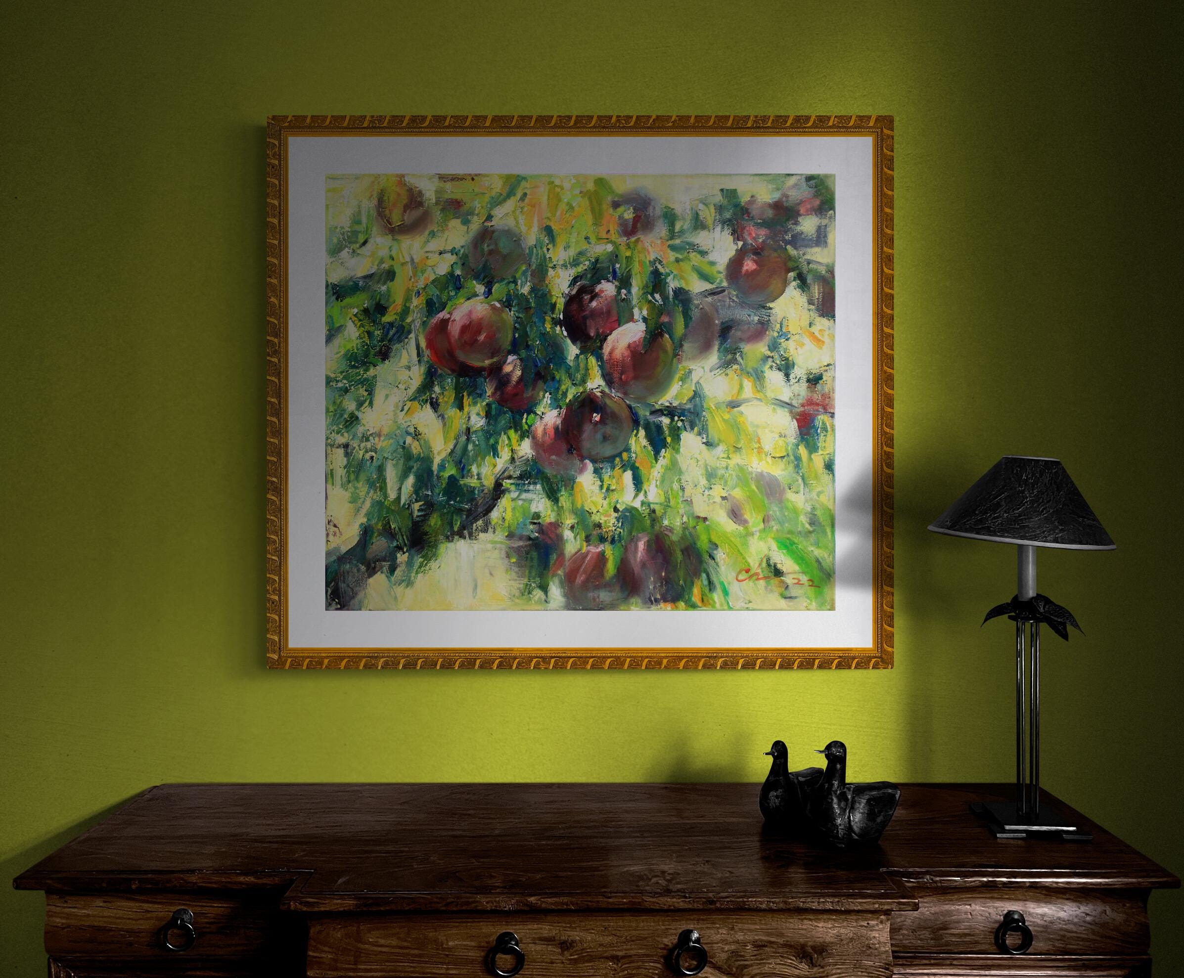 Apple Tree - Garden Oil Painting Original, Impressionist Impasto ...