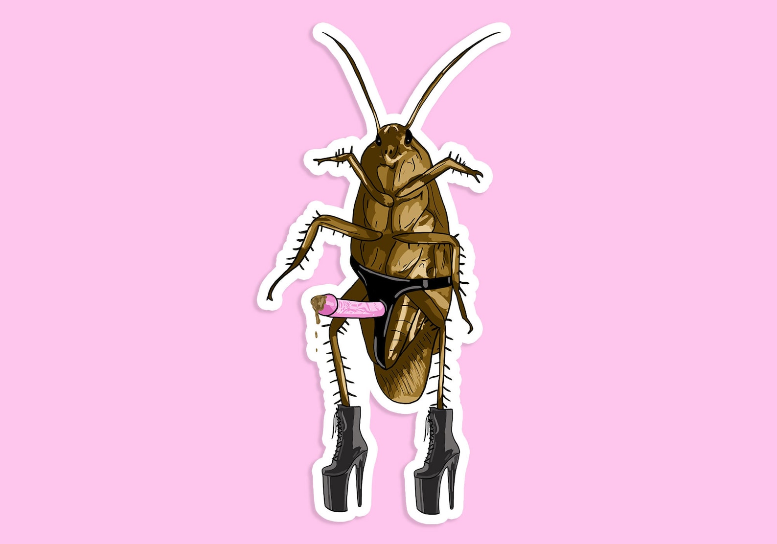 Giant Cockroach Sticker // Roach Die Cut Sticker Vinyl | Etsy