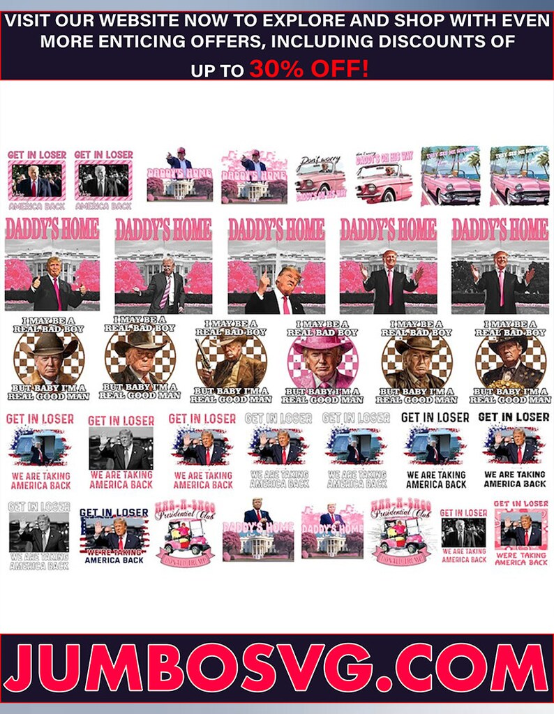 Bundle Trump 2024 Png, Preppy Edgy High Quality Sublimation, Viral ...