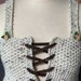 Cottagecore White Tweed Corset Outlander Handknitted Vest Fairytale ...