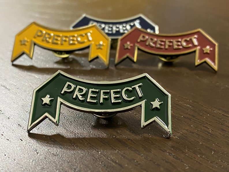 Prefect Vintage Enamel Pin Green and Silver Wizarding - Etsy Australia