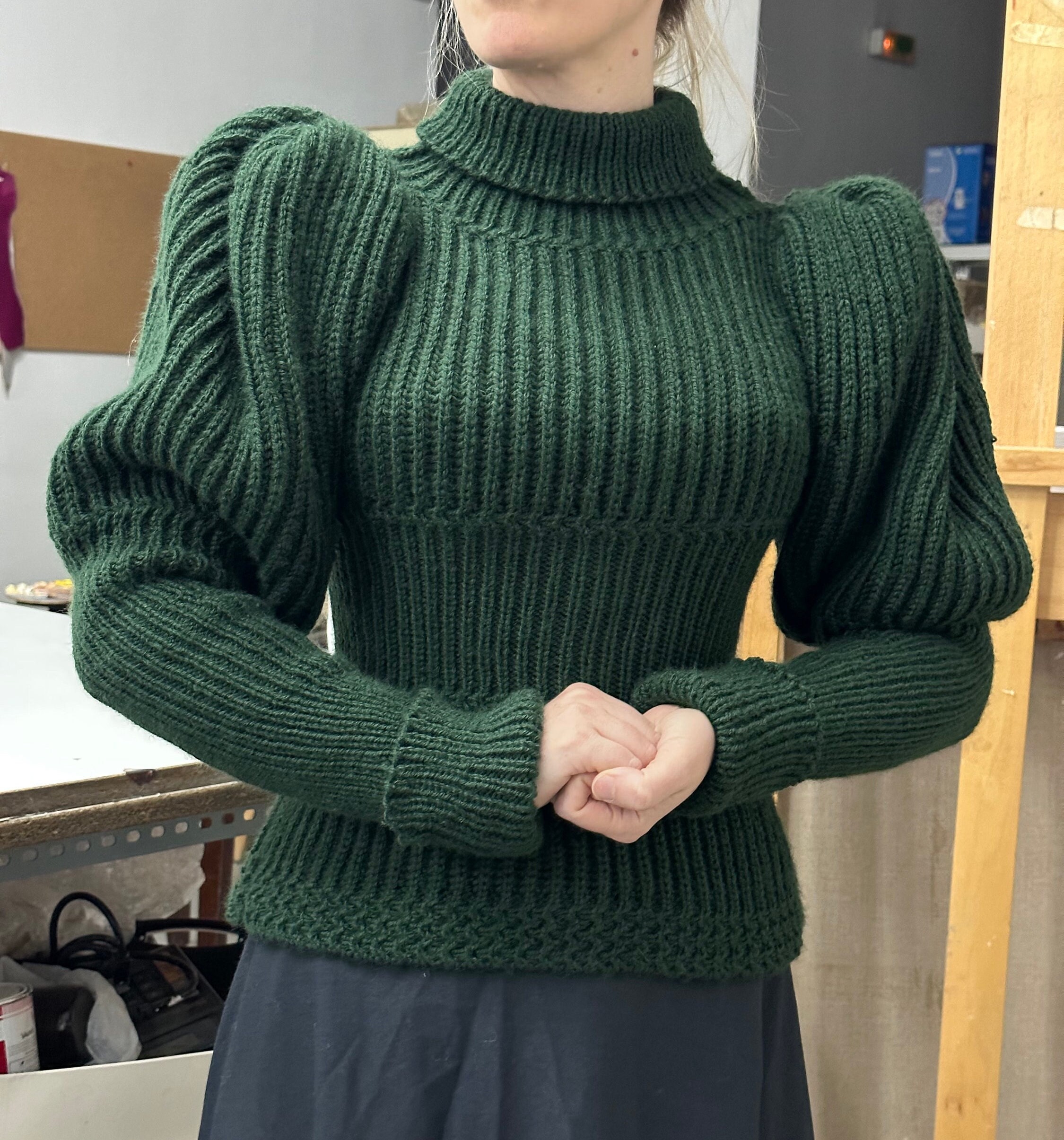 Victorian 1897 Green Jersey: Vegan Acrylic Knit Cycling Sweater - Etsy