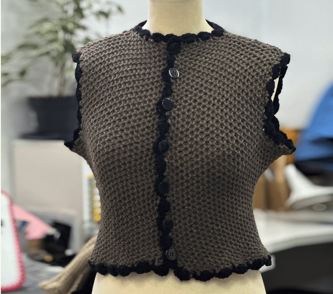 Corpiño Victoriano 1885 Mujeres Chaleco Tejido Crochet | Lana Vegana Cottagecore - Etsy