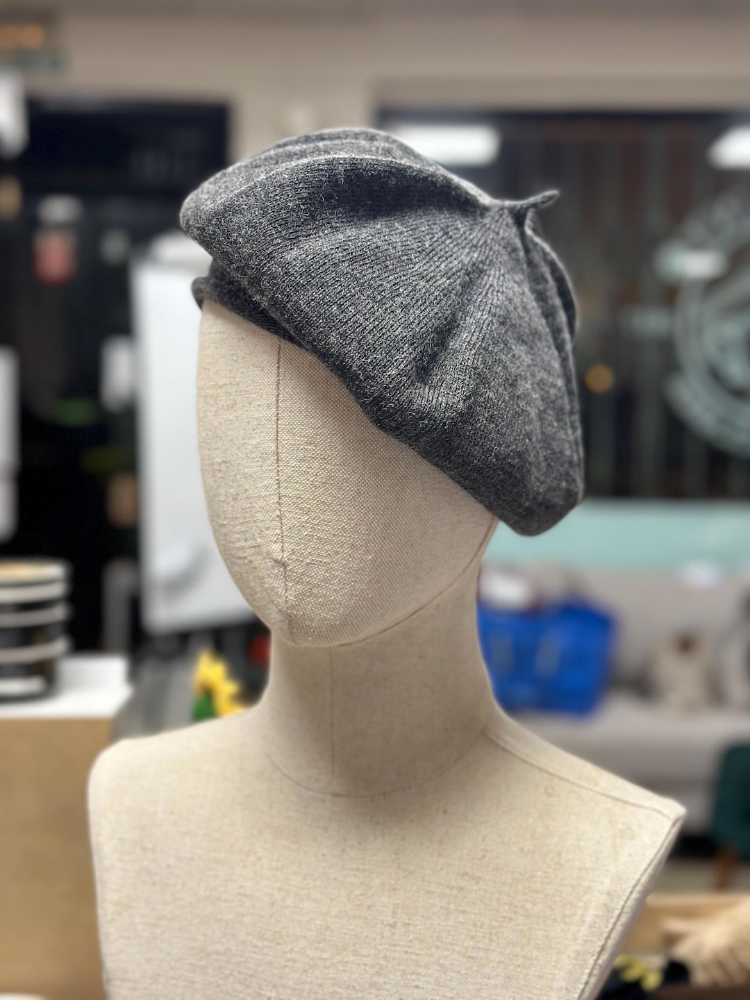 Outlander Tam Medieval Dark Gray Hat Scottish High Lands Seamless Vegan ...