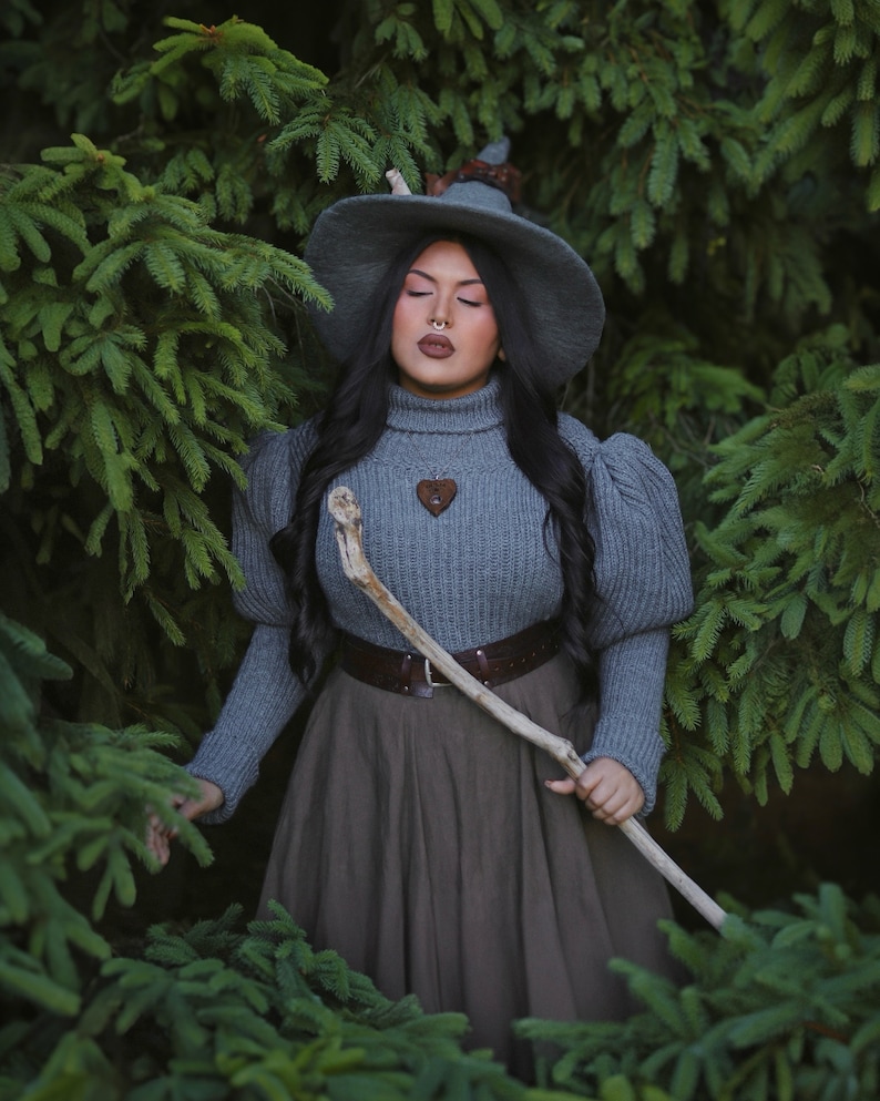 Victorian Leg O' Mutton Sleeve Sweater: Hand Knit Vegan Wool ...