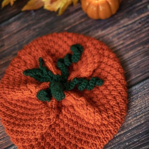 Pumpkin Hat Beret Fairy Witch Autumn Halloween Winter - Etsy UK