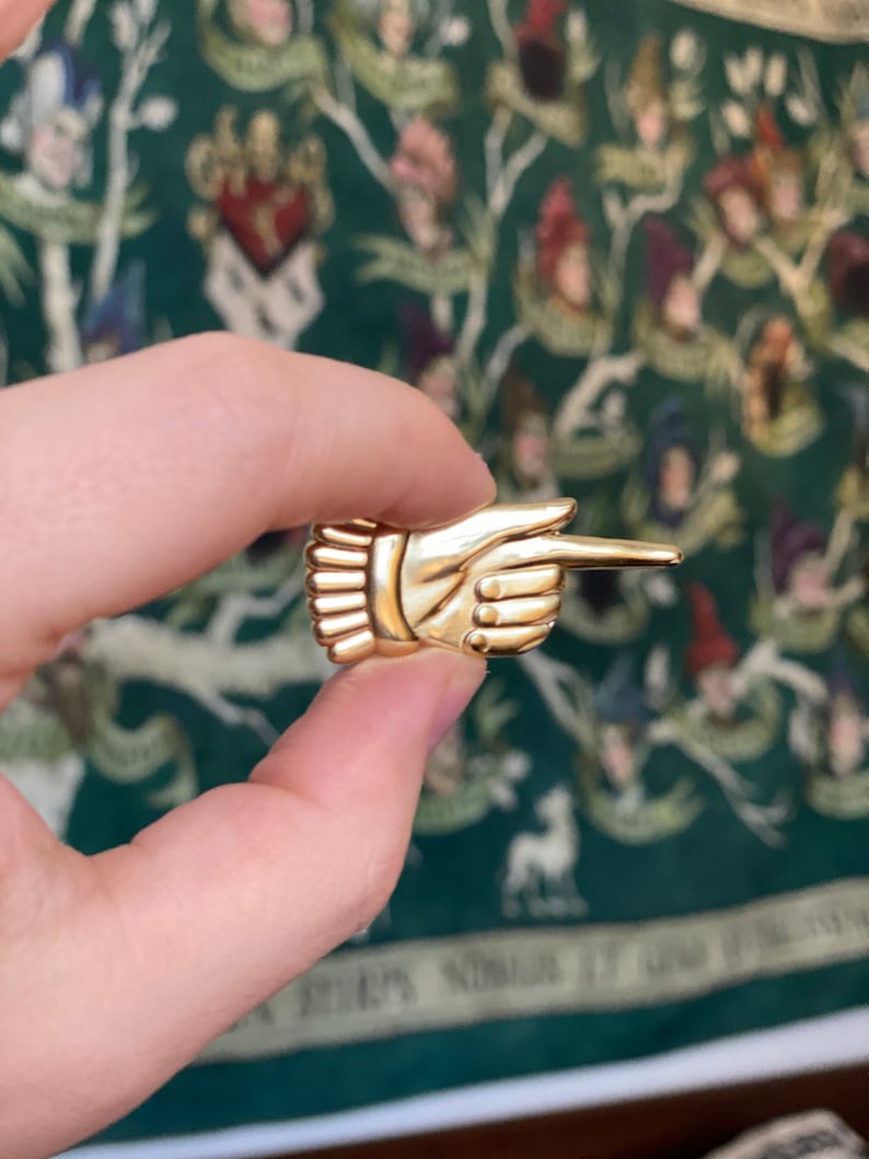 Pointing Hand 3D Enamel Pin Wizarding Pin Collection Mr - Etsy