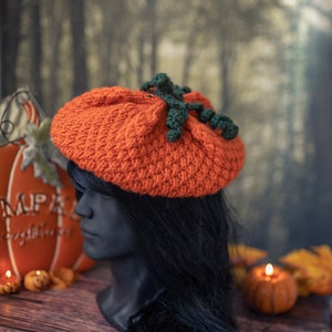 Pumpkin Hat Beret Fairy Witch Autumn Halloween Winter - Etsy UK