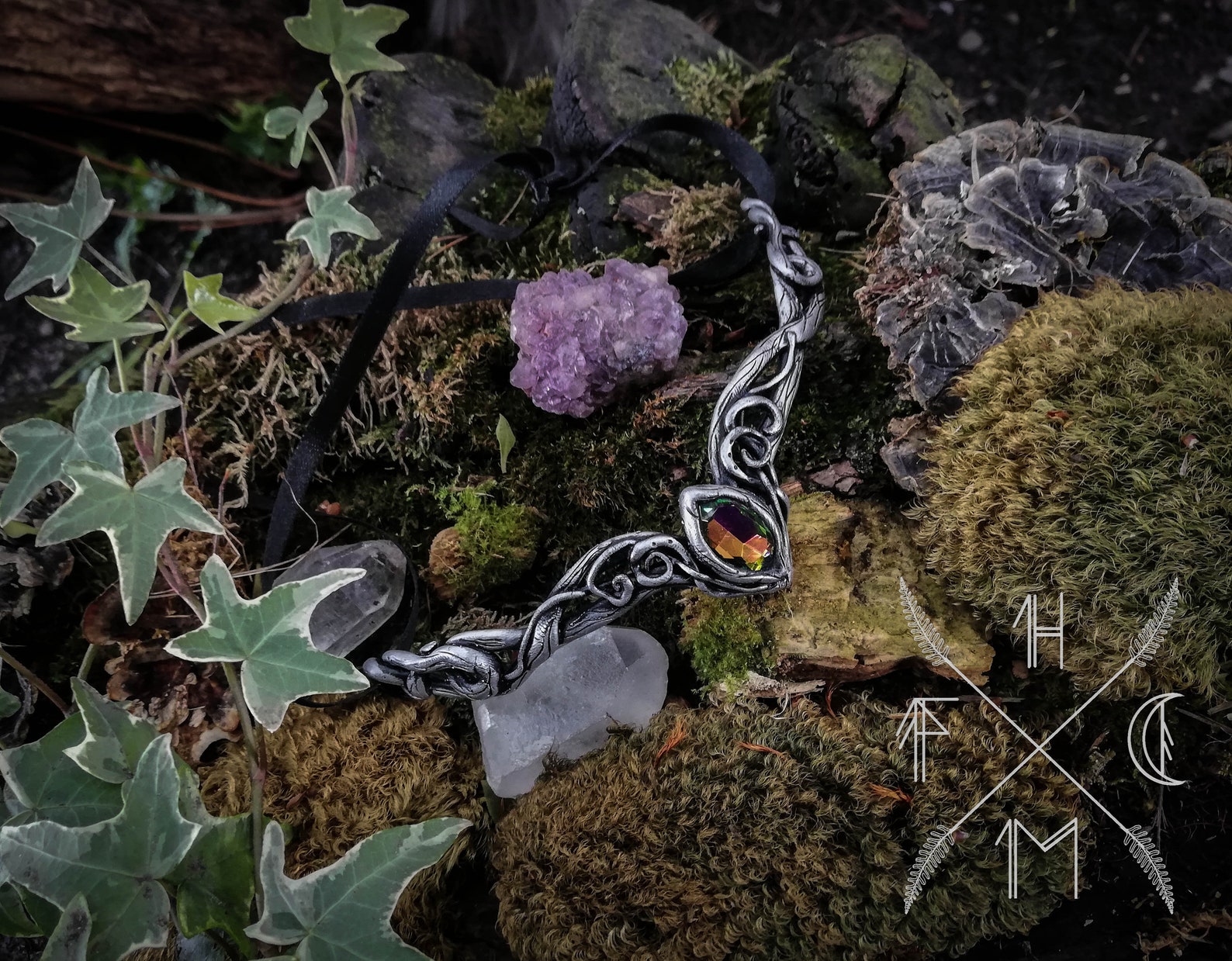 Elvish crown silver elven circlet forest goddess headdress | Etsy