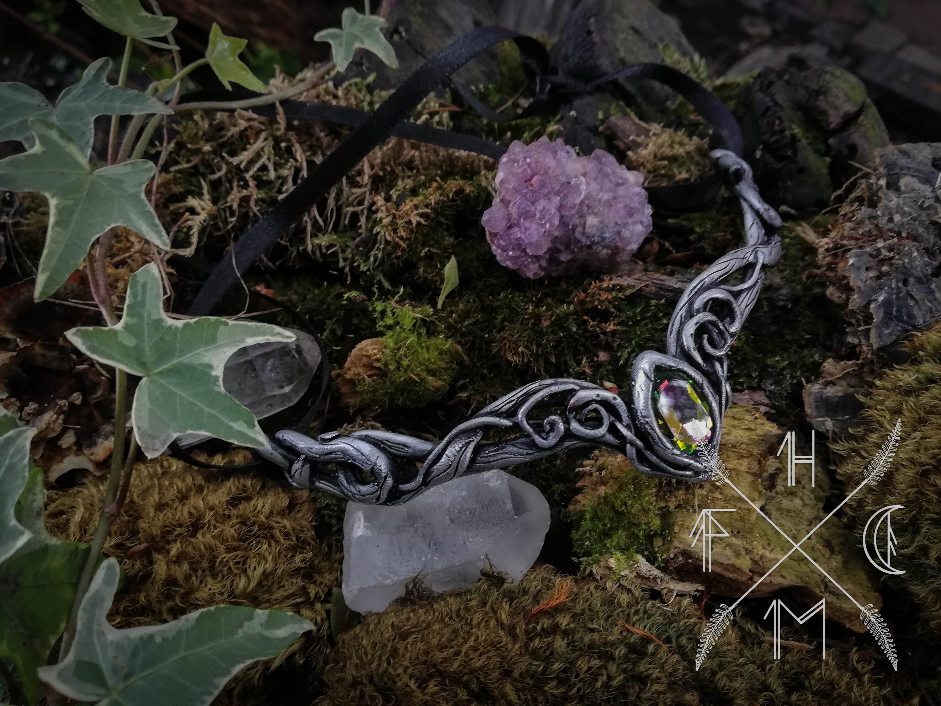 Elvish crown silver elven circlet forest goddess headdress | Etsy