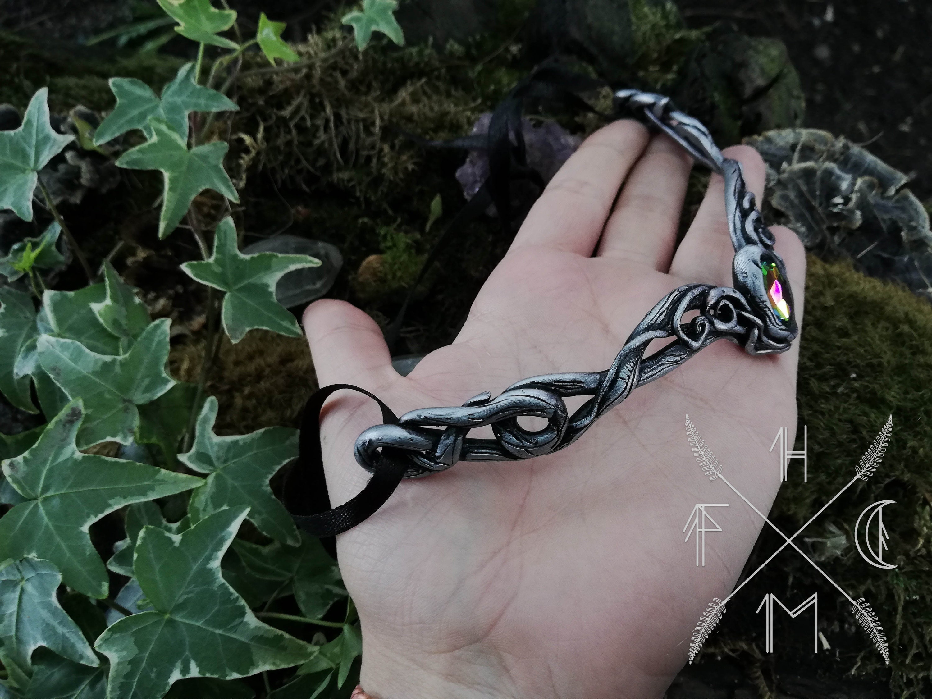 Elvish crown silver elven circlet forest goddess headdress | Etsy