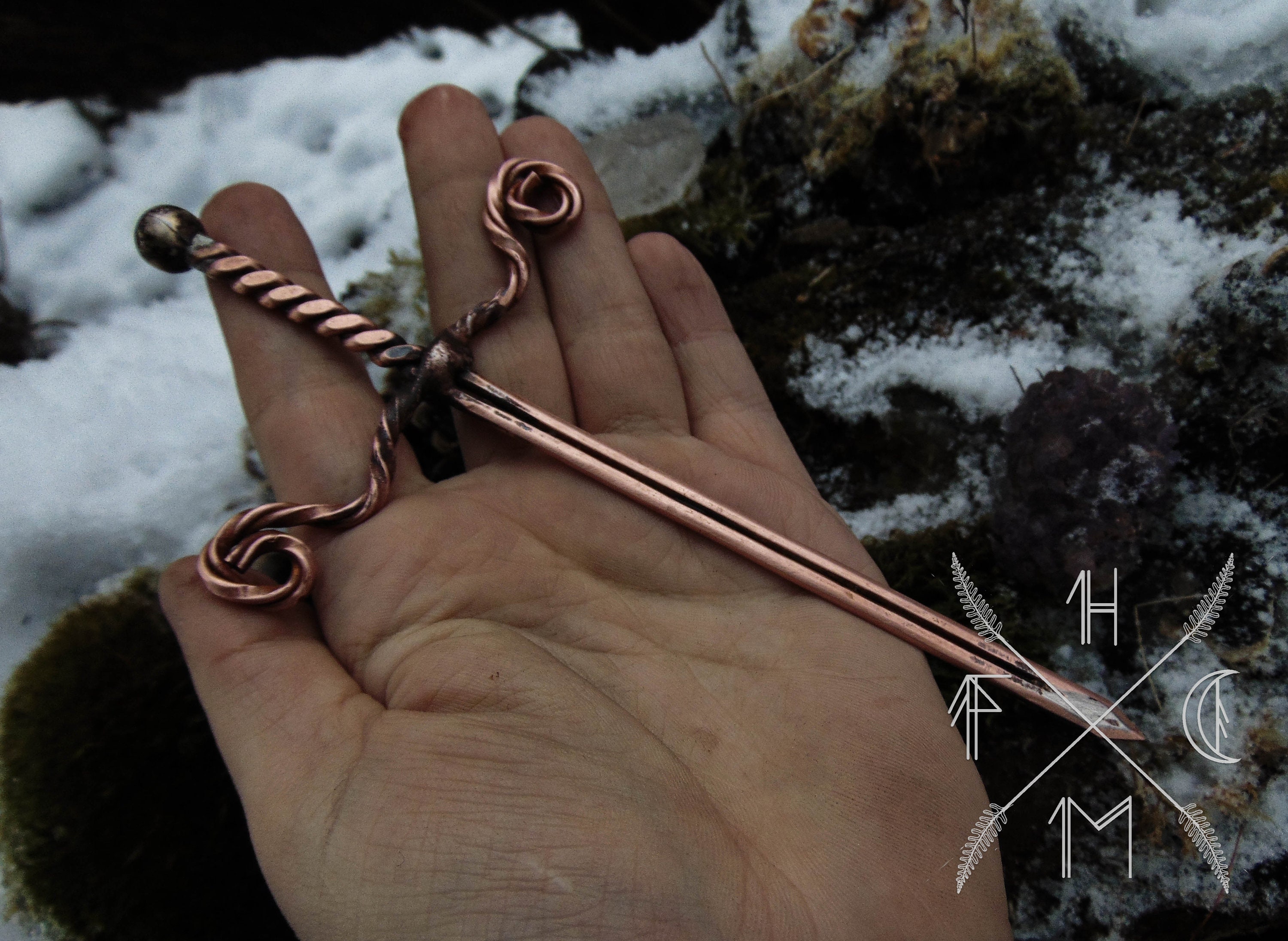 Copper Sword Hair Stick Long Sword Hair Accessories Warrior - Etsy