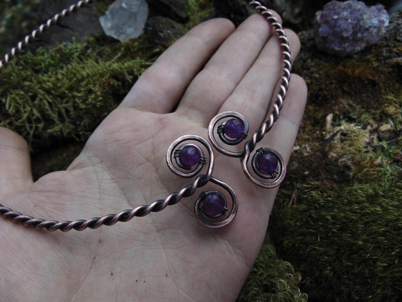 Viking Torc Necklace Celtic Spiral Torque Necklace Copper | Etsy