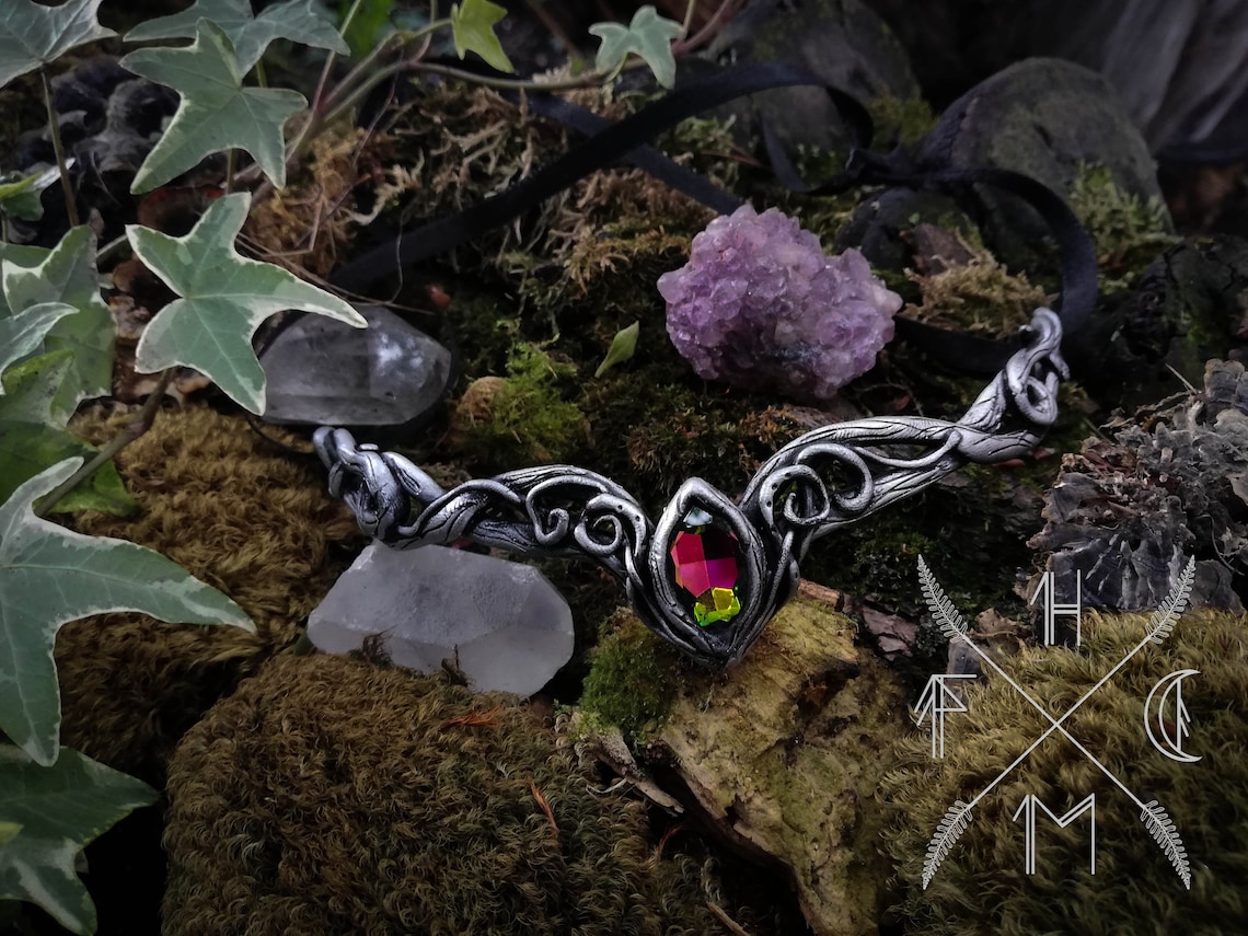 Elvish crown silver elven circlet forest goddess headdress | Etsy
