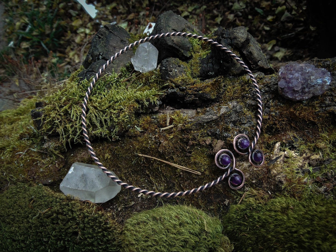 Viking Torc Necklace, Celtic Spiral Torque Necklace, Copper Torq ...